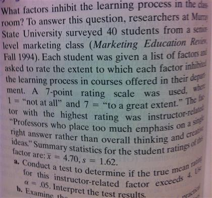 Solved What factors inhibit the learning process in the | Chegg.com
