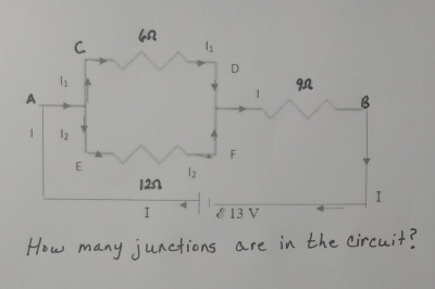 Solved How many junctions are in the circuit? | Chegg.com