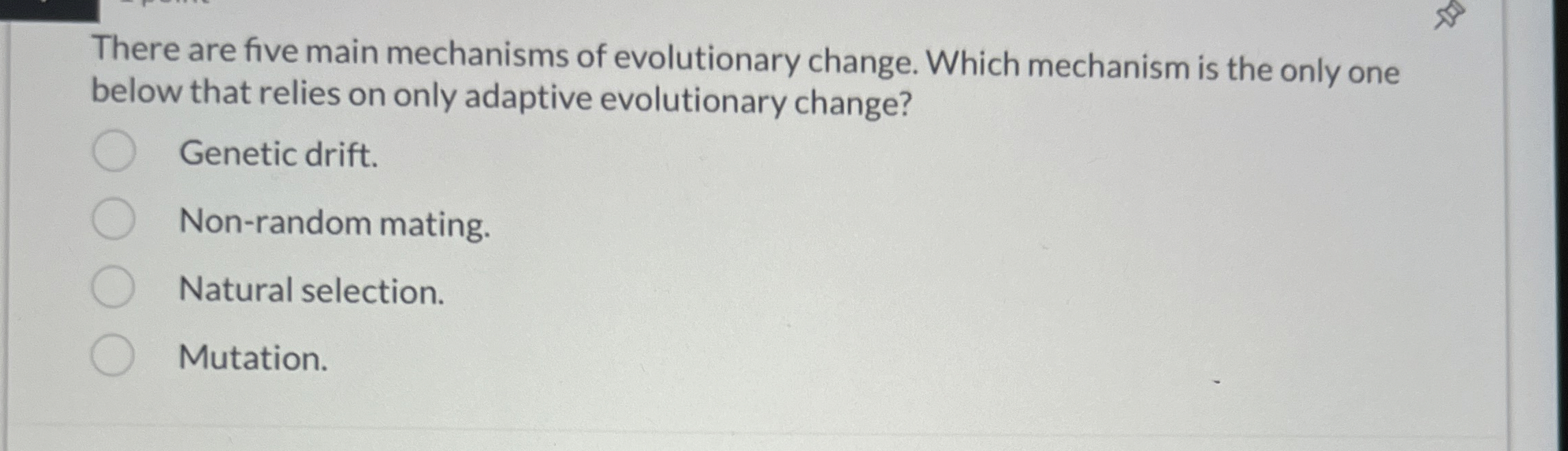 Solved There are five main mechanisms of evolutionary | Chegg.com