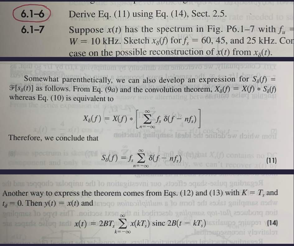 Solved 6.1-6 ﻿Derive Eq. (11) ﻿using Eq. (14), ﻿Sect. | Chegg.com