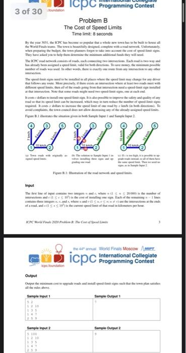 Solved Icpc Programming Contest 3 of 30 foundation Problem B | Chegg.com