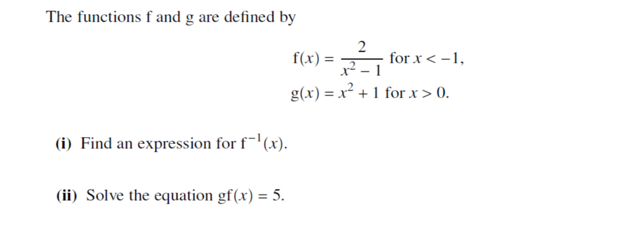 Solved The functions f ﻿and g ﻿are defined byf(x)=2x2-1 ﻿for | Chegg.com