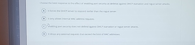 Solved Choose the best response to the effect of enabling | Chegg.com