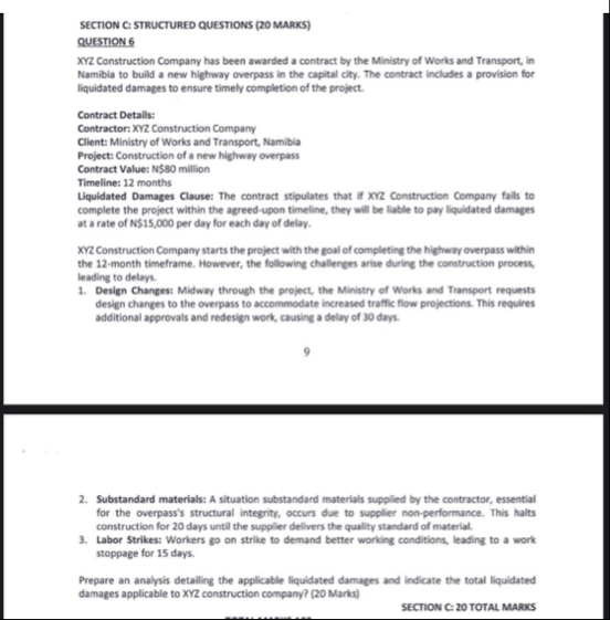Solved SECTION C: STRUCTURED QUESTIONS (20 ﻿MARKS)QUESTION | Chegg.com