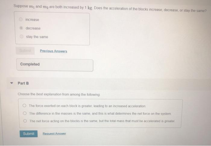 Solved Atwood's machine consists of two masses connected by | Chegg.com