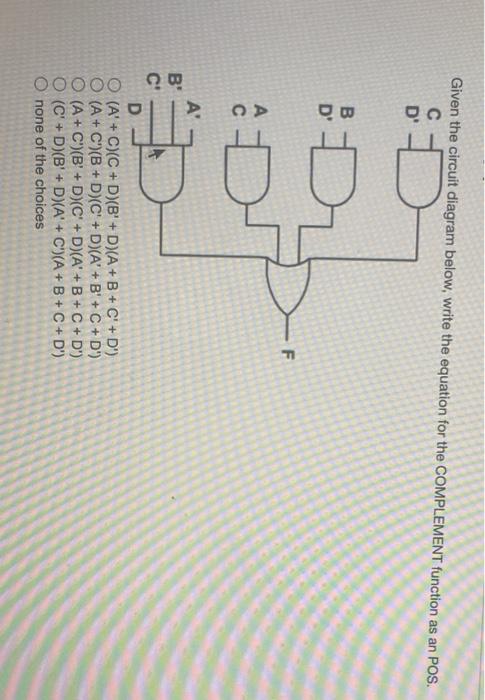 Solved Given the circuit diagram below, write the equation | Chegg.com
