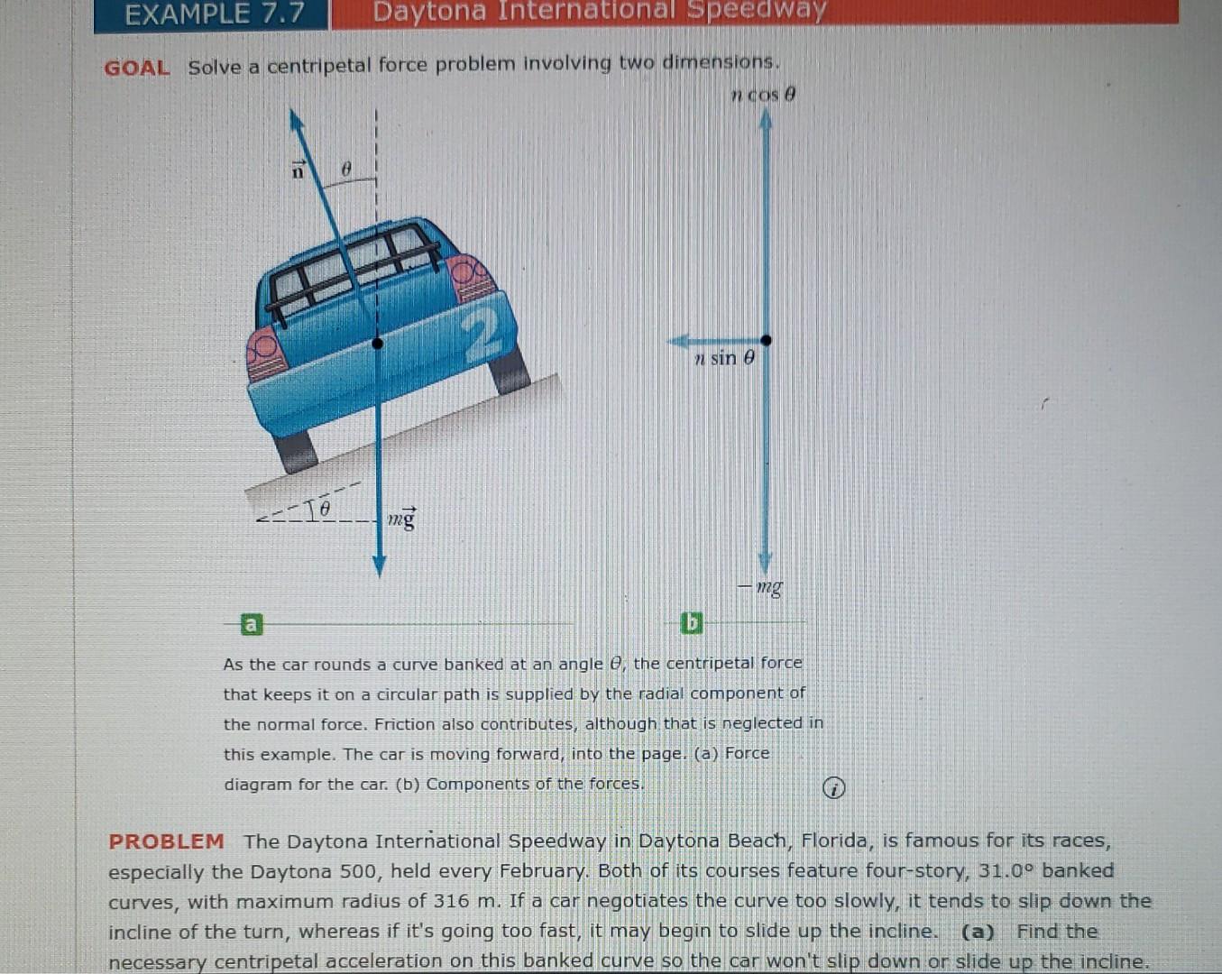 Solved GOAL Solve a centripetal force problem involving two | Chegg.com