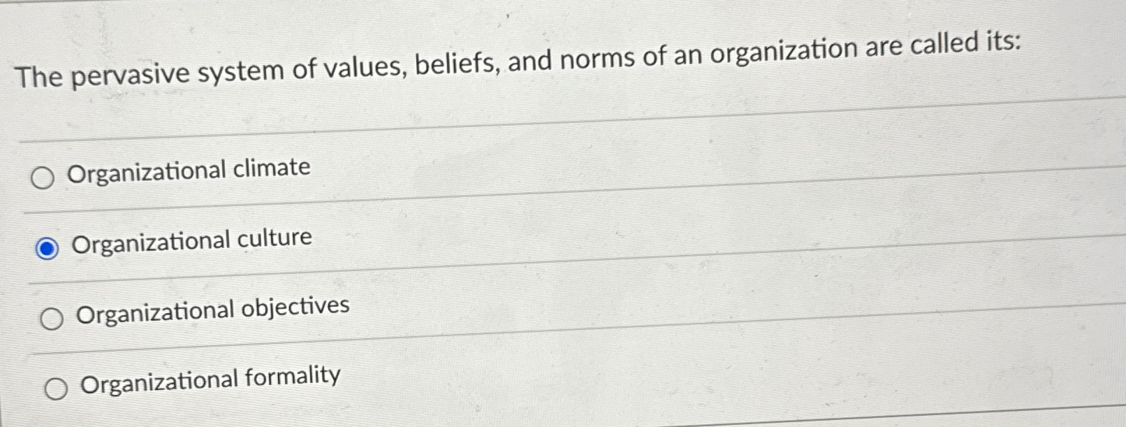 Solved The pervasive system of values, beliefs, and norms of | Chegg.com