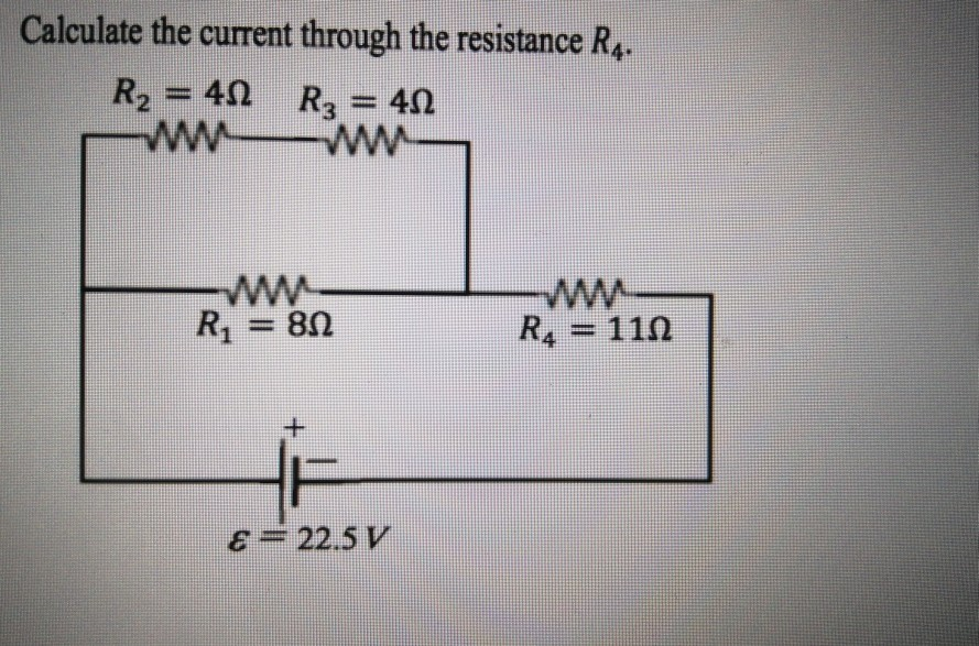 Solved Calculate the current through the resistance Rq. R2 = | Chegg.com