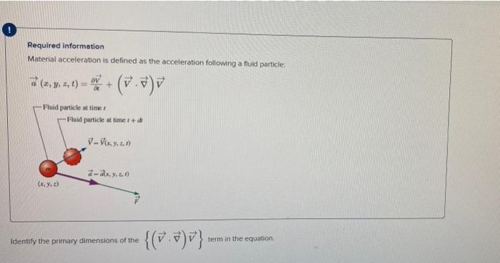 Solved Required Information Material acceleration is defined | Chegg.com