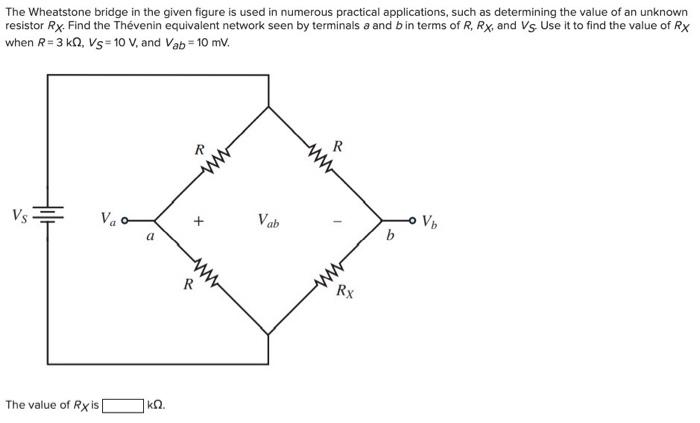 Solved The Wheatstone bridge in the given figure is used in | Chegg.com