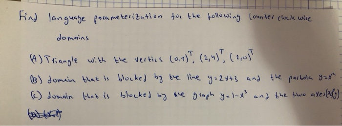 Solved Find language parameterization for the following | Chegg.com