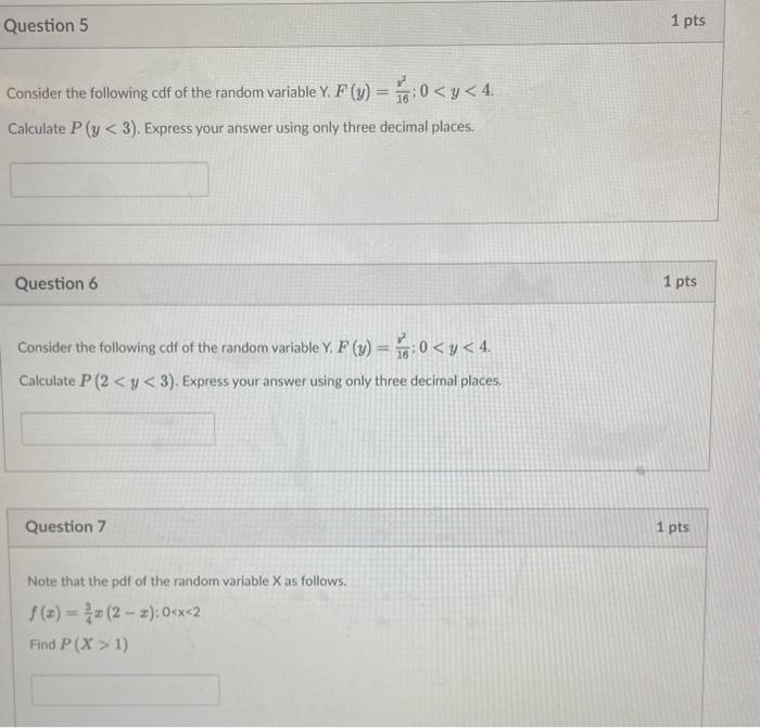 Solved Consider the following cdf of the random variable | Chegg.com
