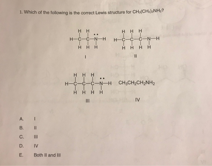 Solved 1. Which of the following is the correct Lewis | Chegg.com