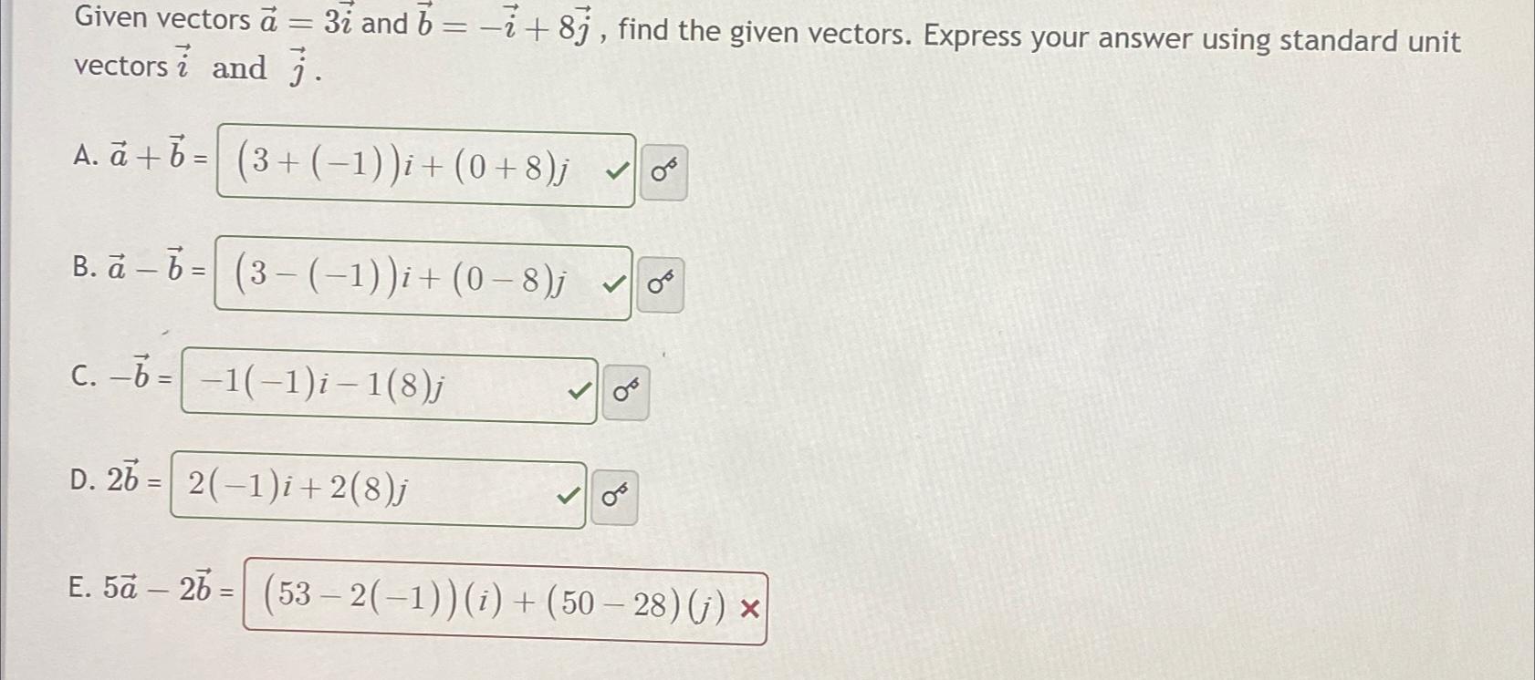 Solved Given vectors vec(a)=3vec(i) and | Chegg.com Solved Given vectors vec(a)=3vec(i) and | Chegg.com