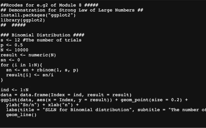 Solved Write Rcodes to illustrate the Strong Law of Large | Chegg.com