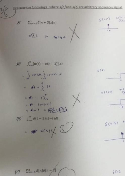 Solved Eyaluate the followings where xinjand x(0) are | Chegg.com