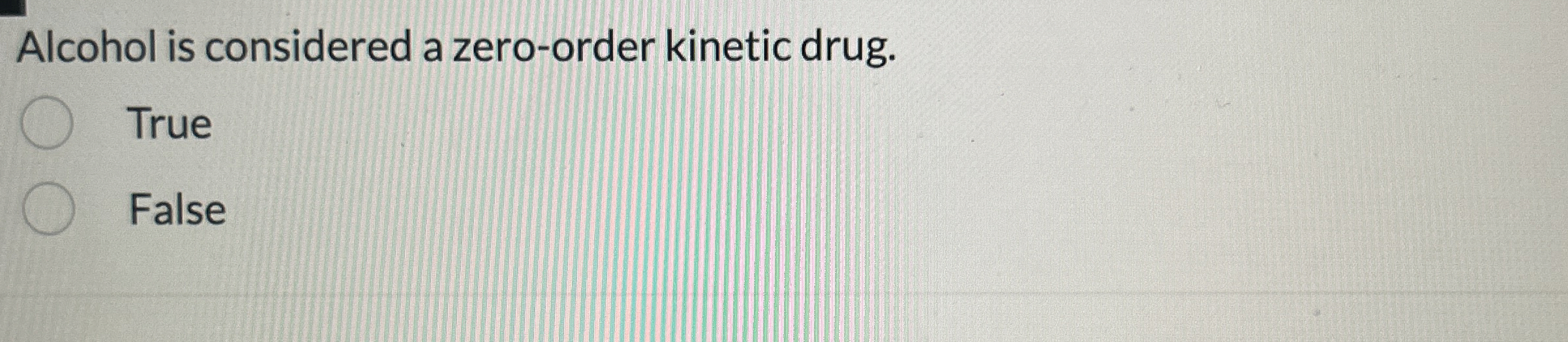 Solved Alcohol is considered a zero-order kinetic | Chegg.com