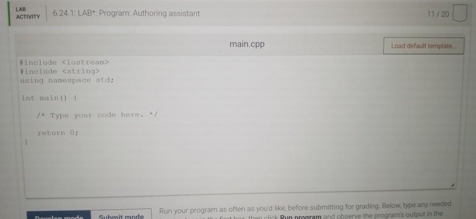 Solved 6.24 LAB*: Program: Authoring assistant in Prompt the | Chegg.com