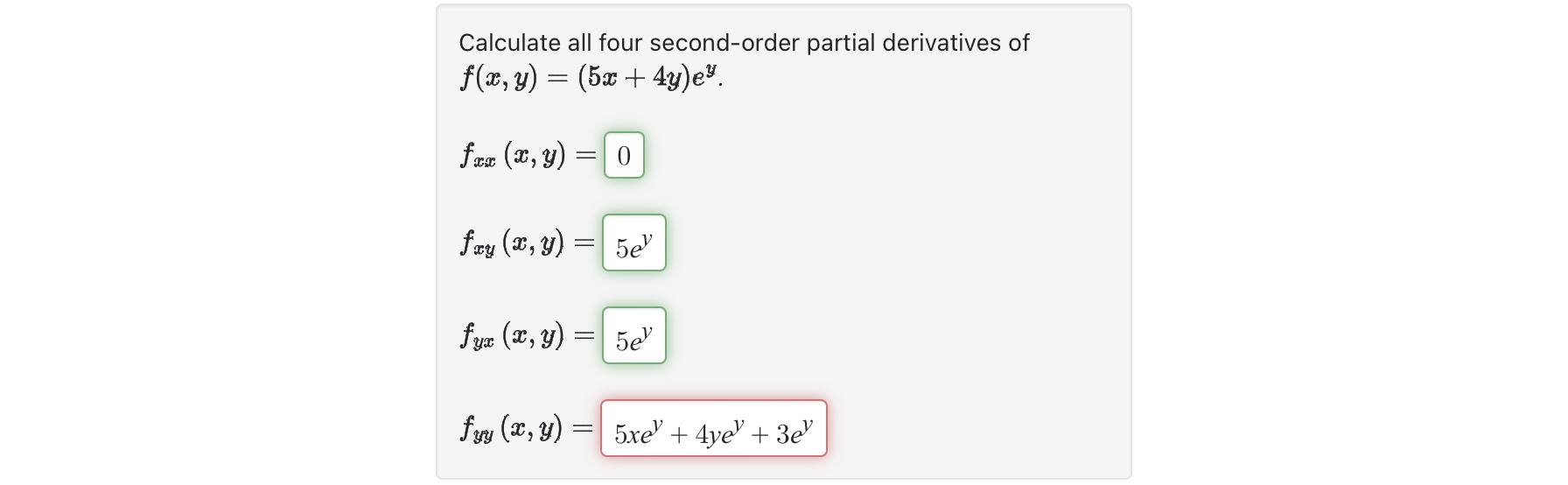 Solved Calculate all four second-order partial derivatives | Chegg.com
