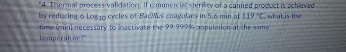Solved "35. Recap on using D and z values: If Staphylococcus | Chegg.com