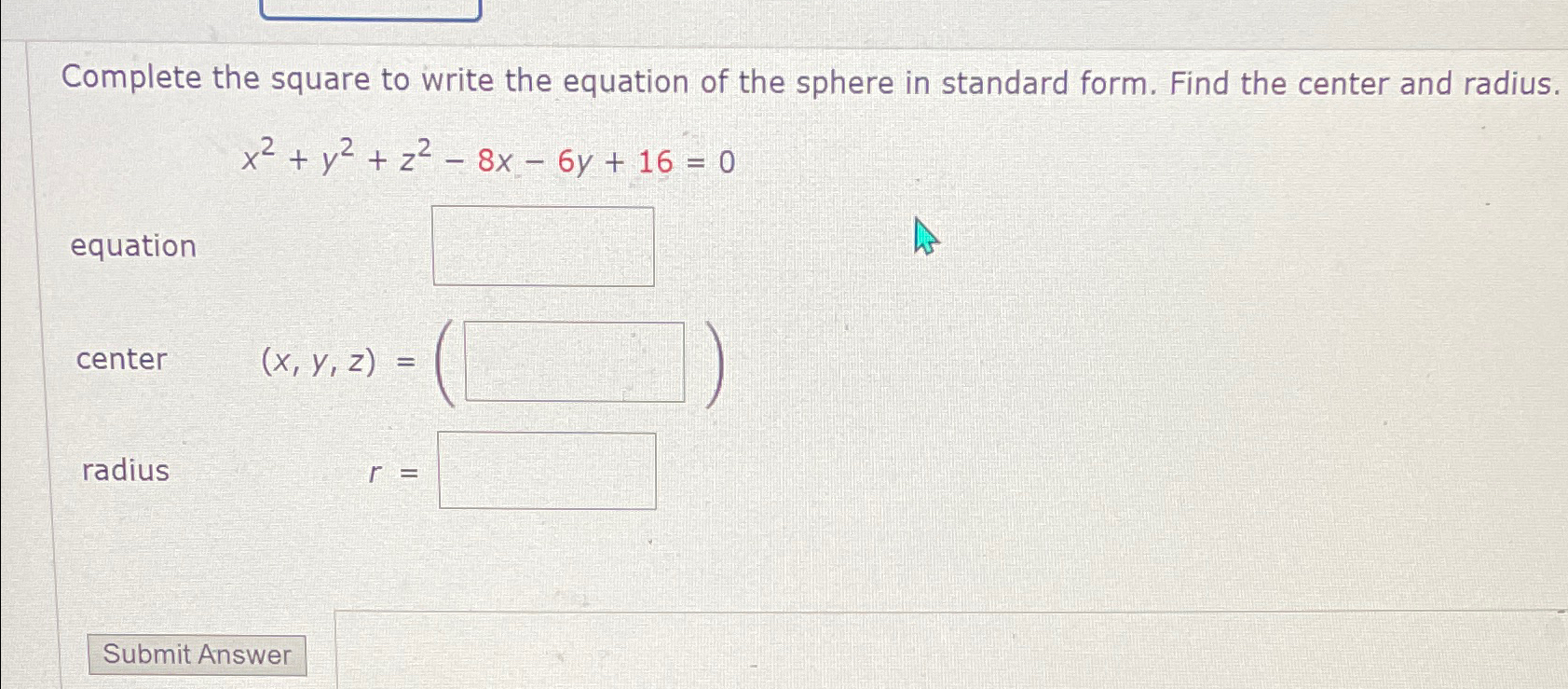 Solved Complete the square to write the equation of the | Chegg.com