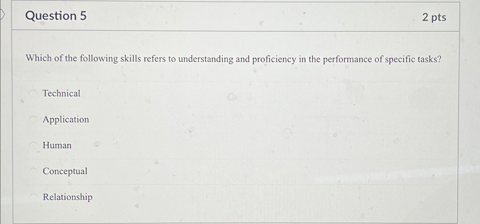 Solved Question 52 ﻿ptsWhich of the following skills refers | Chegg.com