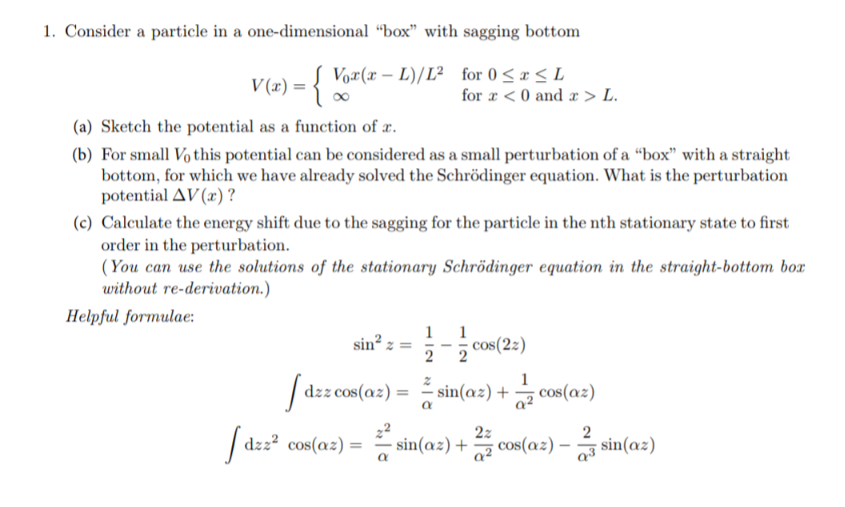Solved I am struggling with quantum mechanics, perturbation | Chegg.com