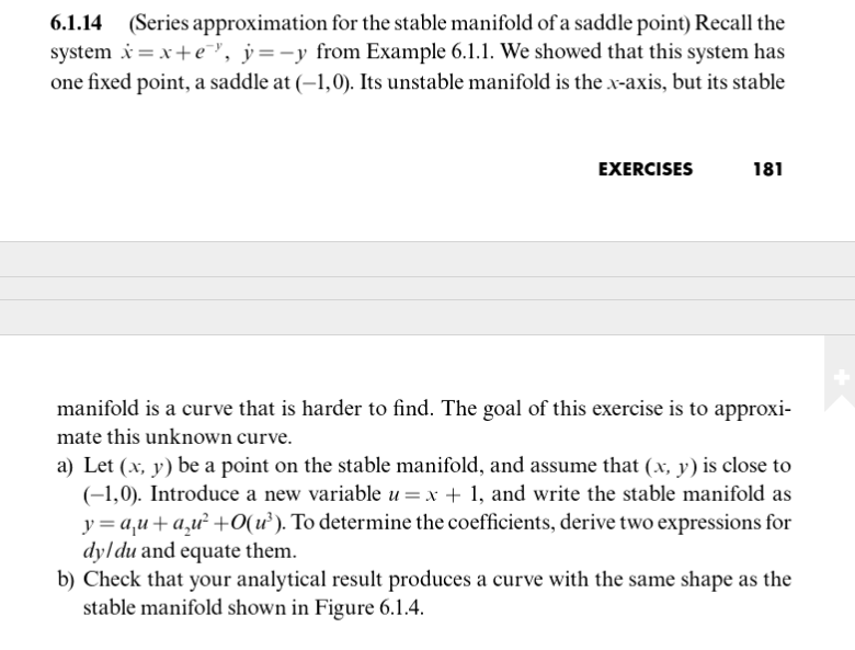 Solved by an EXPERT Let ( x, y ) be ﻿a point on ﻿the stable manifold, and | Chegg.com