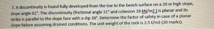 Solved 2. An open pit mine employs ANFO at a density of 0.85 | Chegg.com