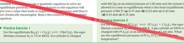Solved Equilibrium constant and partial pressures- Practice | Chegg.com
