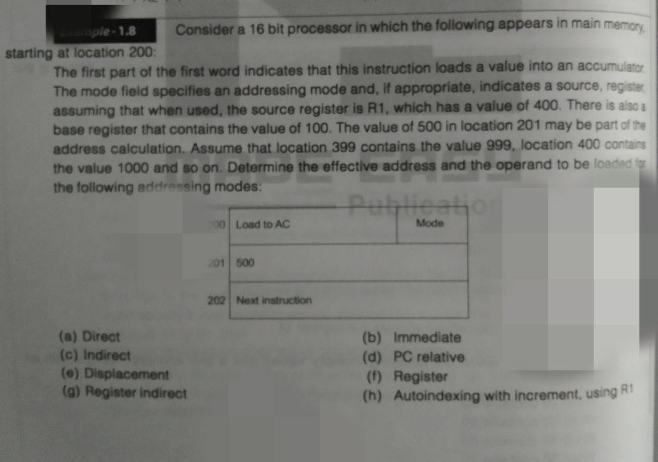 Solved ple-1.8 Consider a 16 bit processor in which the | Chegg.com