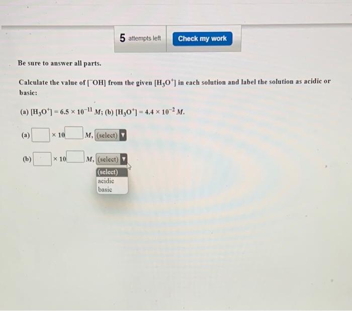 Solved Calulate the Value of each solution and label the | Chegg.com Solved Calulate the Value of each solution and label the | Chegg.com