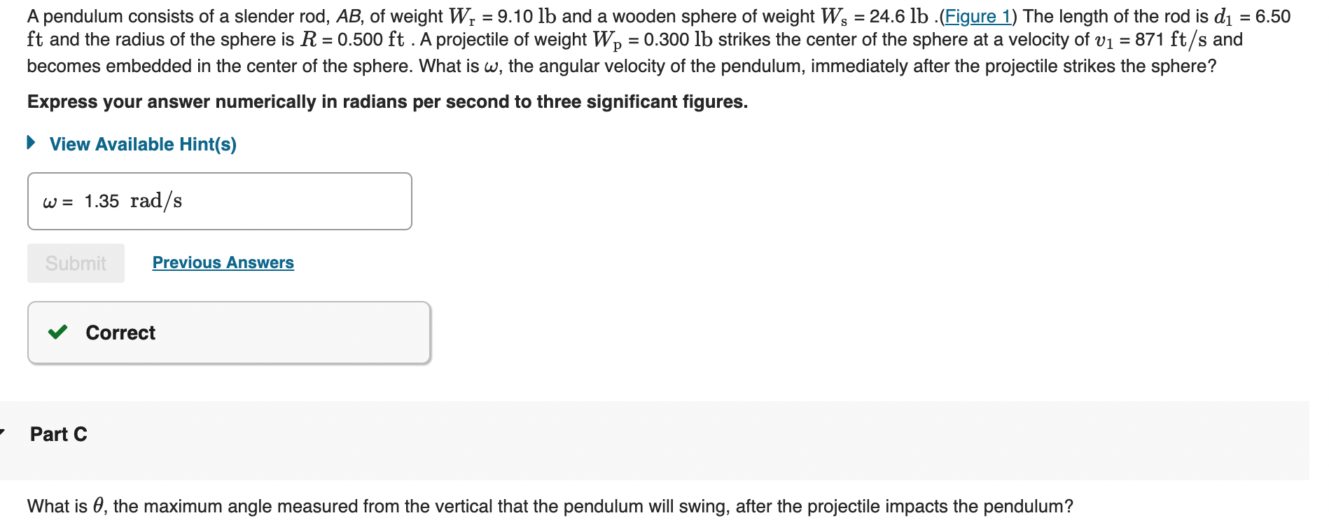 What is \( \theta \), ﻿the maximum angle measured | Chegg.com