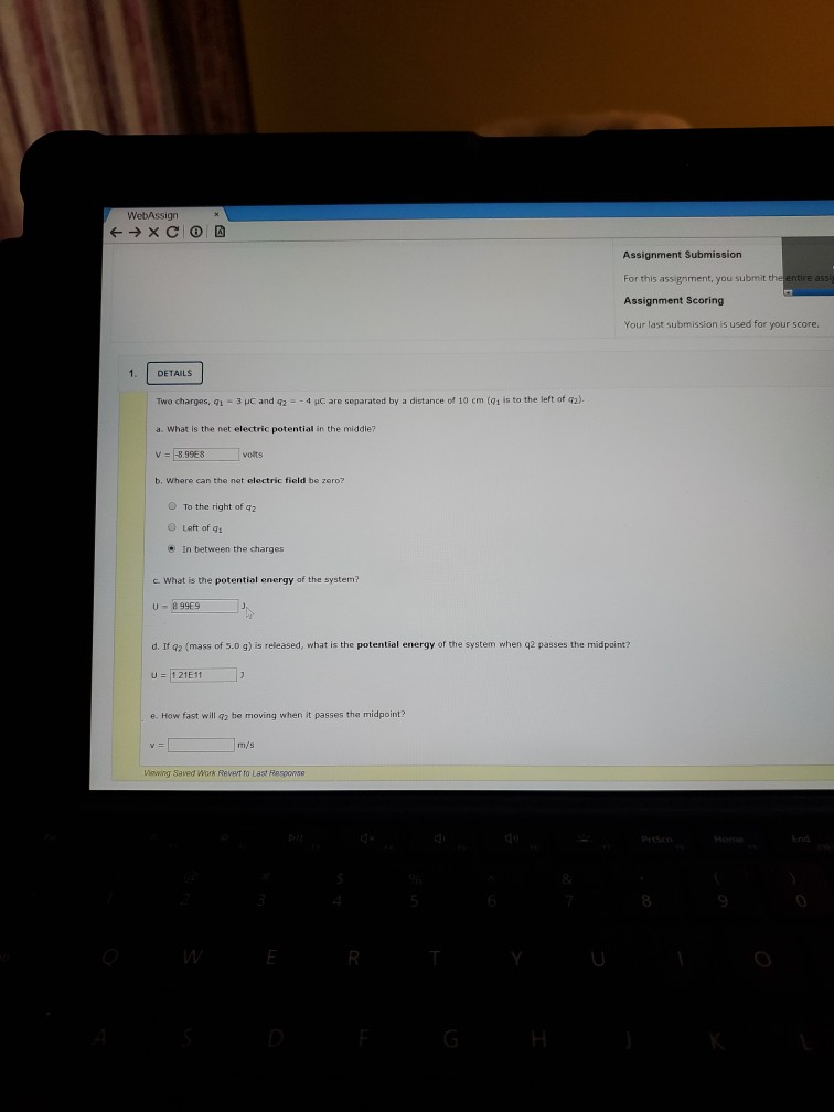 Solved WebAssign + → XCO Assignment Submission For this | Chegg.com