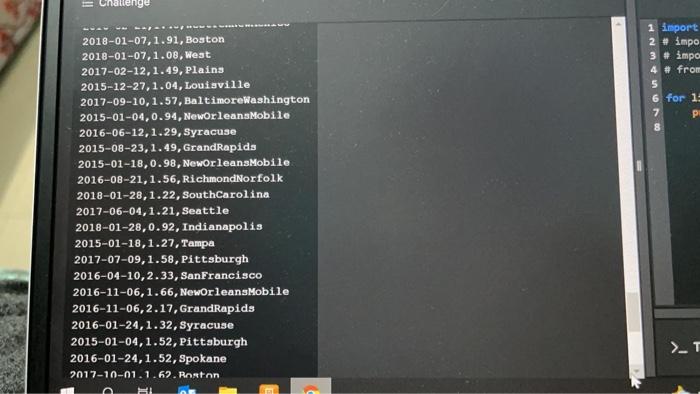 Solved Please solve in Python 3 Challenge Avocado Prices | Chegg.com
