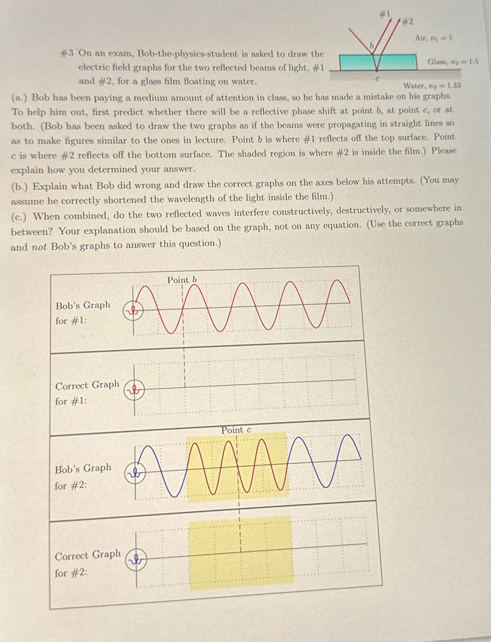 #3 ﻿On an exam, Bob-the-physics-student is asked to | Chegg.com