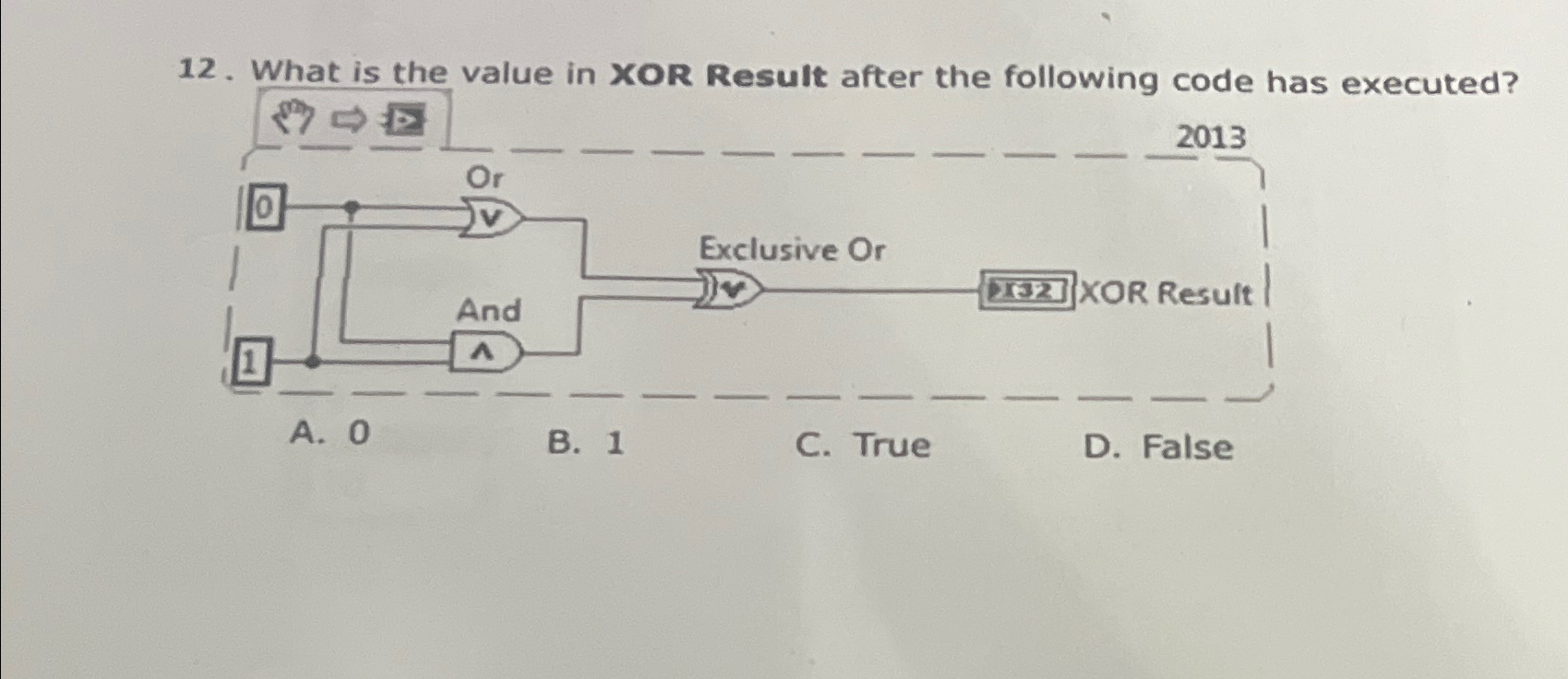 Solved What is the value in XOR Result after the following | Chegg.com
