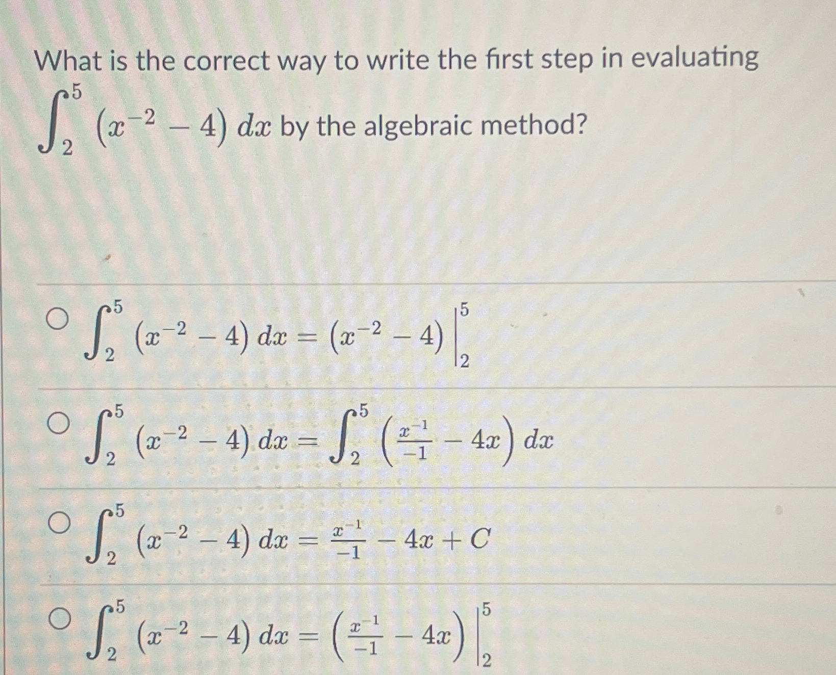 Solved What is the correct way to write the first step in | Chegg.com