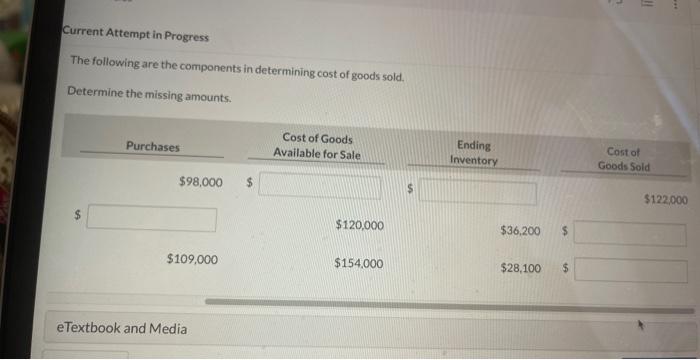 Solved The following are the components in determining cost | Chegg.com