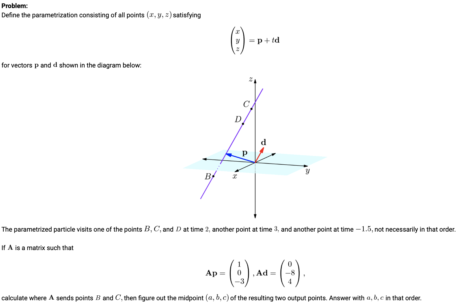 Solved Part b:Define the parametrization consisting of all | Chegg.com