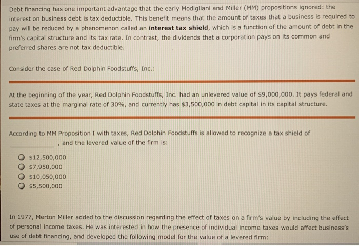 In 1958 Franco Modigliani and Merton Miller (MM) | Chegg.com