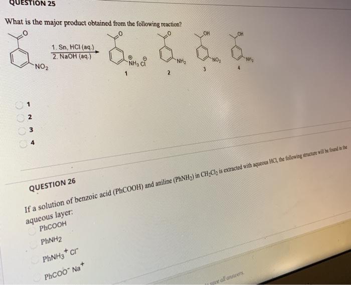 Solved QUESTION 25 What is the major product obtained from | Chegg.com