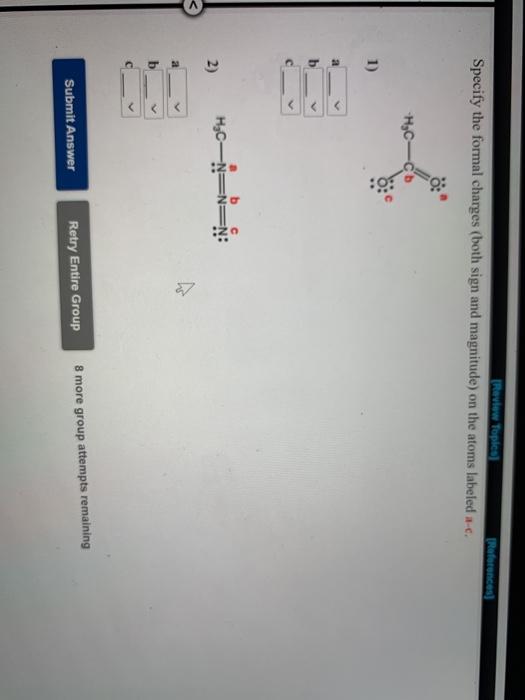 Solved Review Topical [References Specify the formal charges | Chegg.com