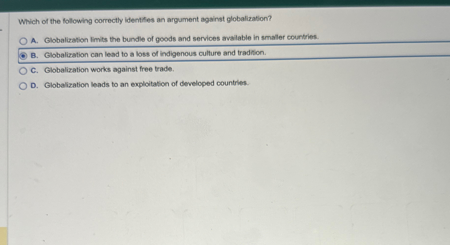Solved Which of the following correctly identifies an | Chegg.com