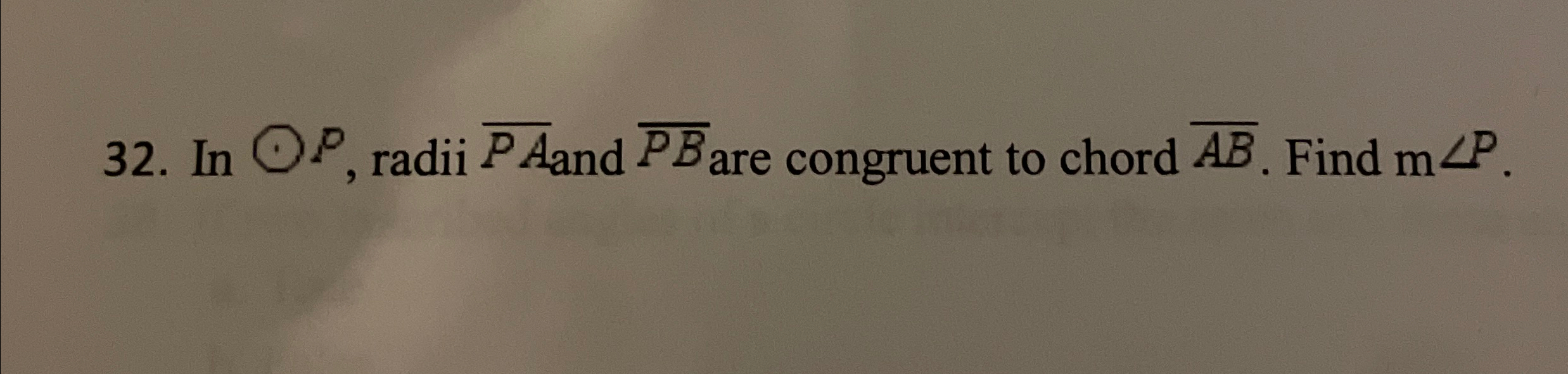 Solved In o.P, ﻿radii ?bar (PA) ﻿and ?bar (PB) ﻿are | Chegg.com