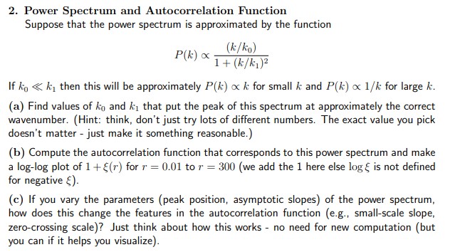 Solved Power Spectrum and Autocorrelation FunctionSuppose | Chegg.com