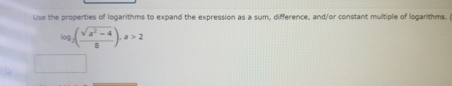 Solved Use the properties of logarithms to expand the | Chegg.com