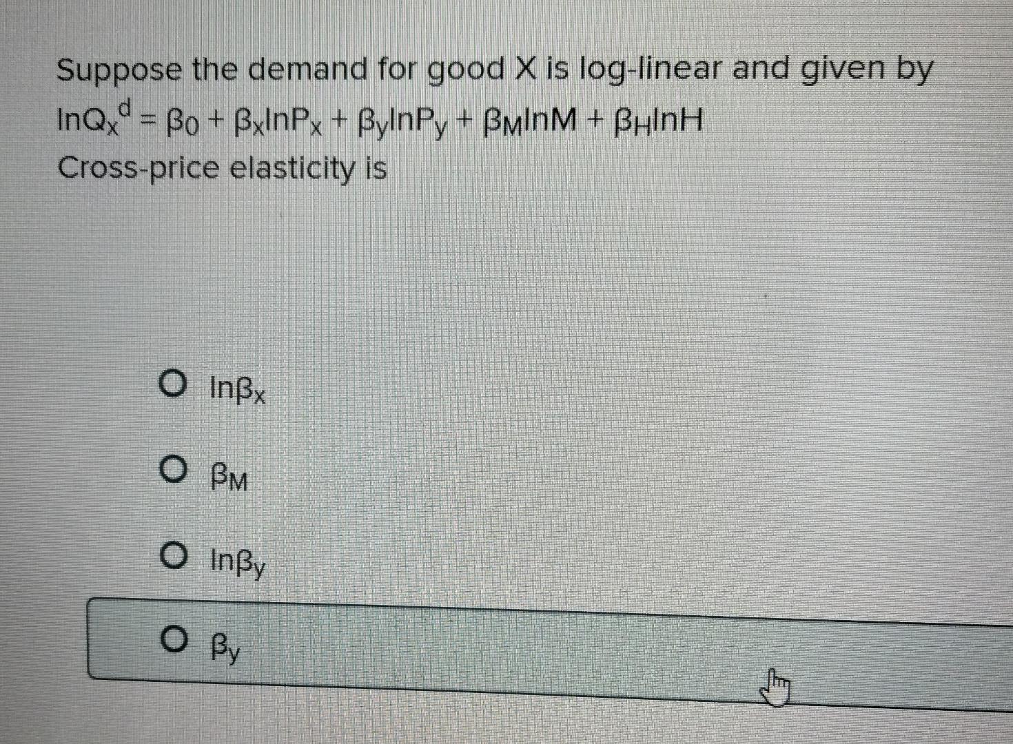 Solved Suppose the demand for good x is log-linear and given | Chegg.com