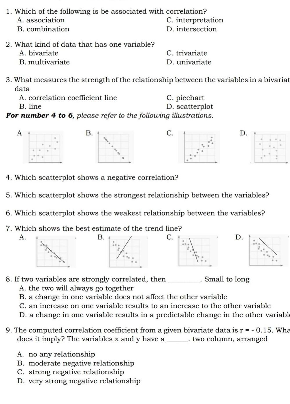 Solved 1. Which of the following is be associated with | Chegg.com